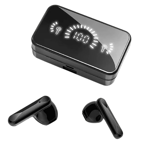 TWS Bluetooth Earphones with Mirror Display Case | Digital ...