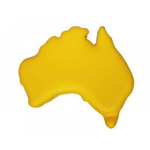 Anti-Stress Australia Map Yellow | Stress Balls | APD Promotions